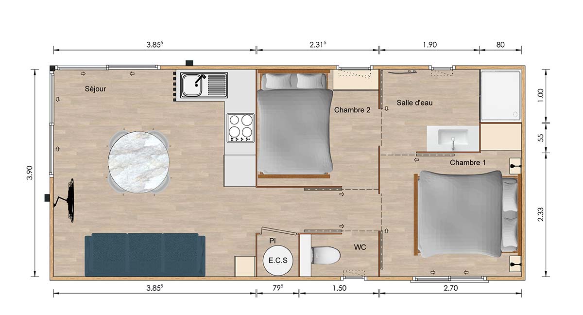 Notre gamme de mobil-homes Hôrizon - Melkôm